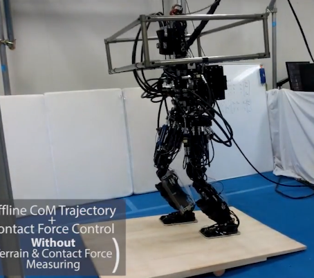 油圧による柔らかい歩行 ( Compliant biped walking on a hydraulic humanoid robot ...